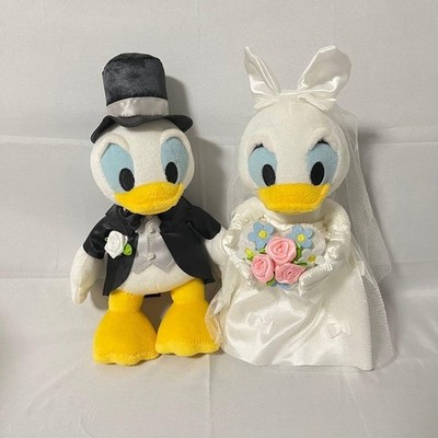Disney Donald & Daisy Wedding Welcome Dolls Tuxedo & Dress Plush ...