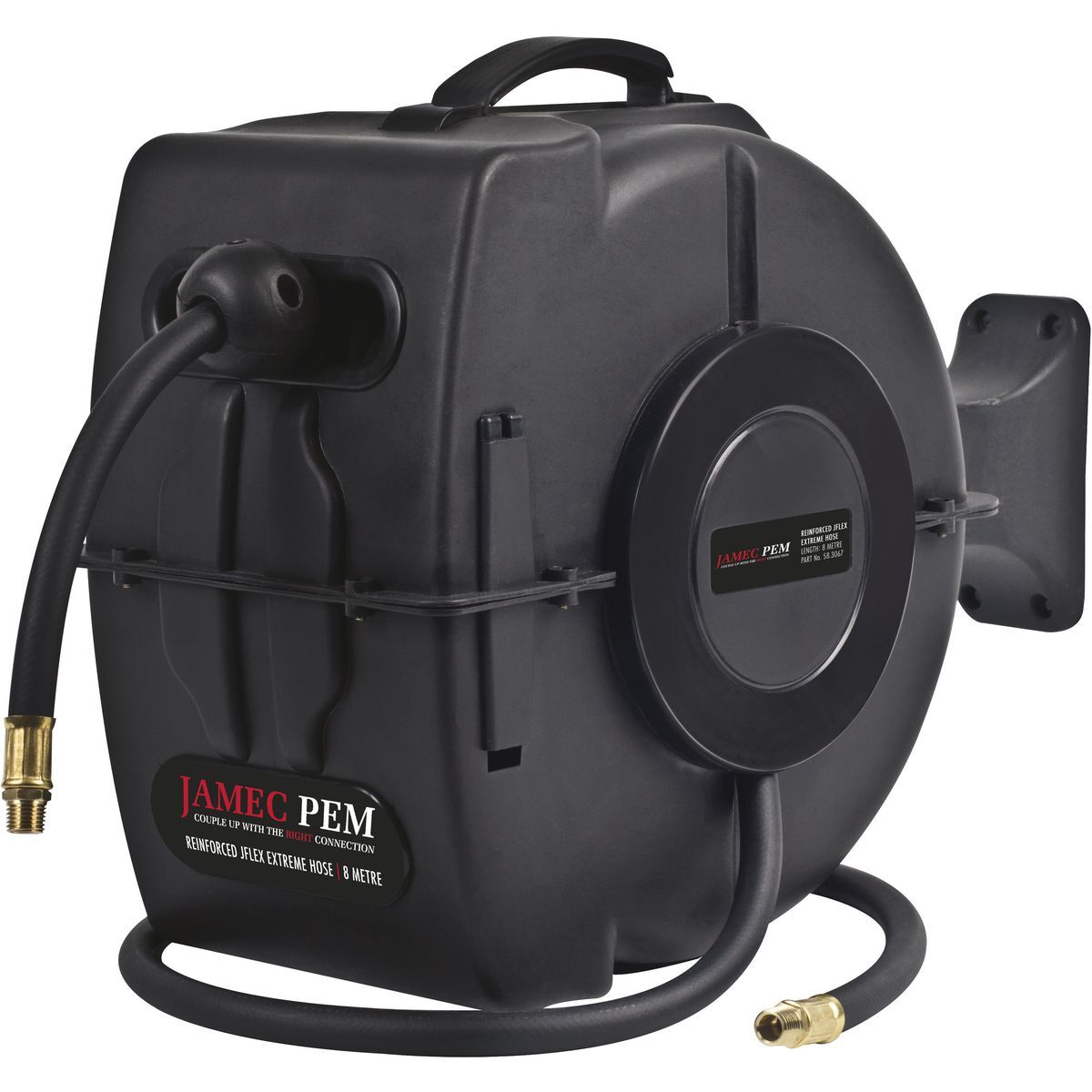 Jamec PEM 8m Pro Series Extreme Ultraflex Retractable Air Hose Reel ...