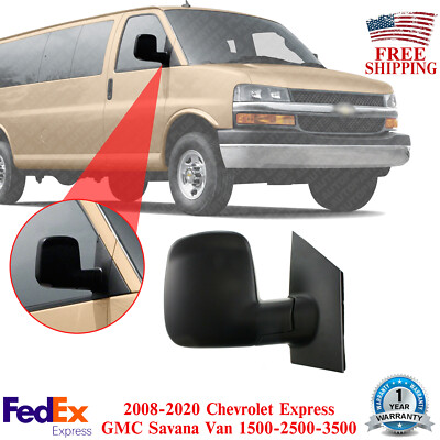 Side Manual Mirror Right Passenger Side For 2008-20 Chevy Express GMC ...