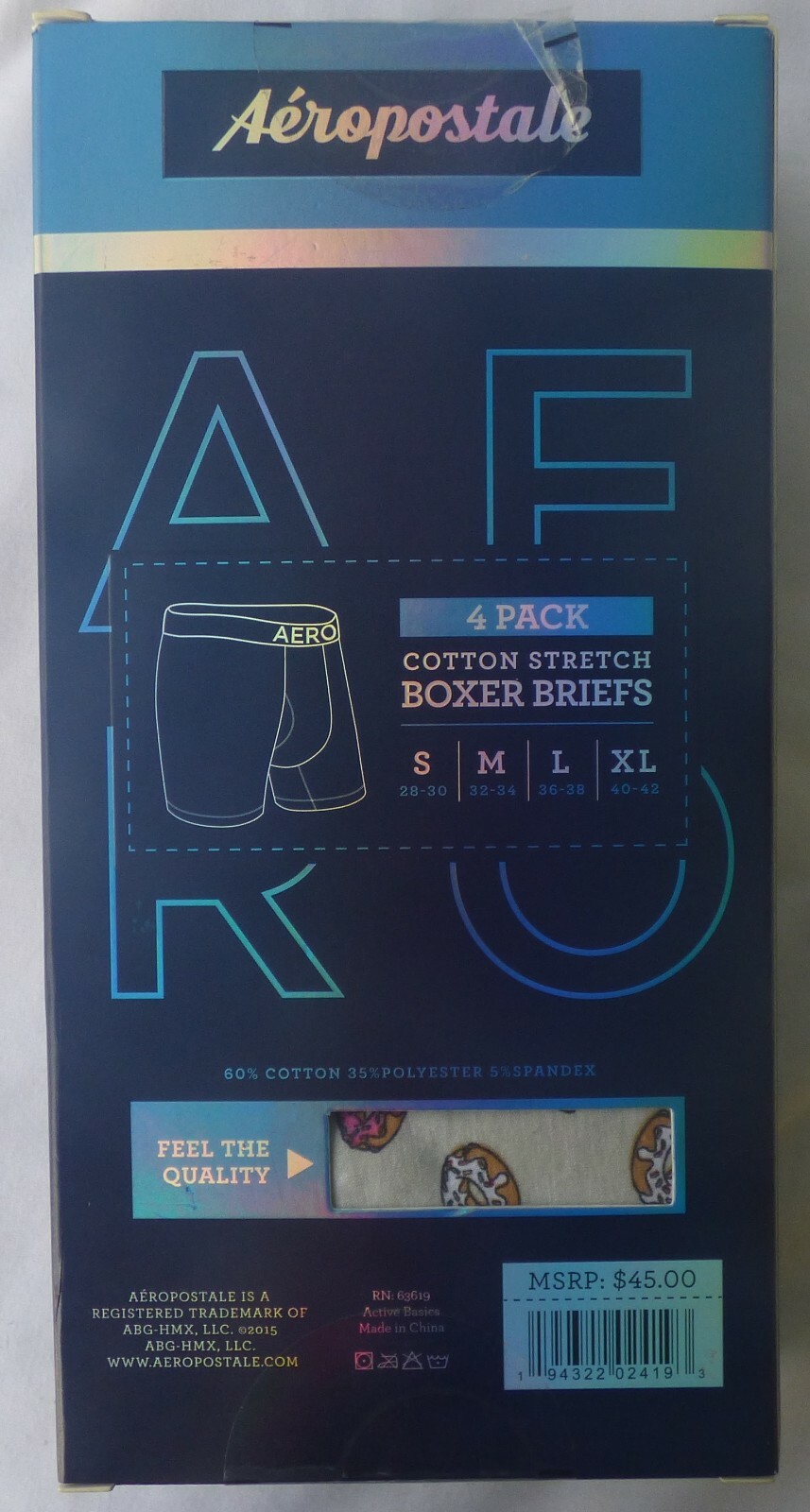 AEROPOSTALE Mens 4 pack Boxer Briefs Cotton Stretch Pick Size and ...