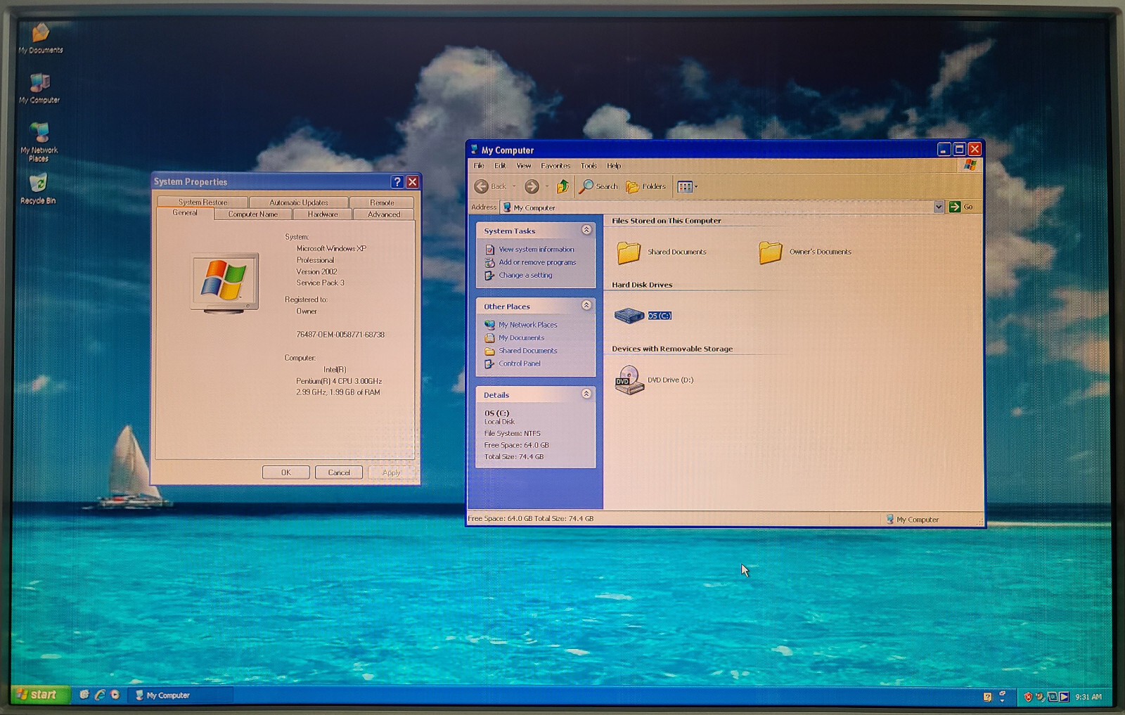HP/Compaq dc5100 MT + Pentium 4 530 + 2GB + 80GB Windows XP Pro TESTED ...