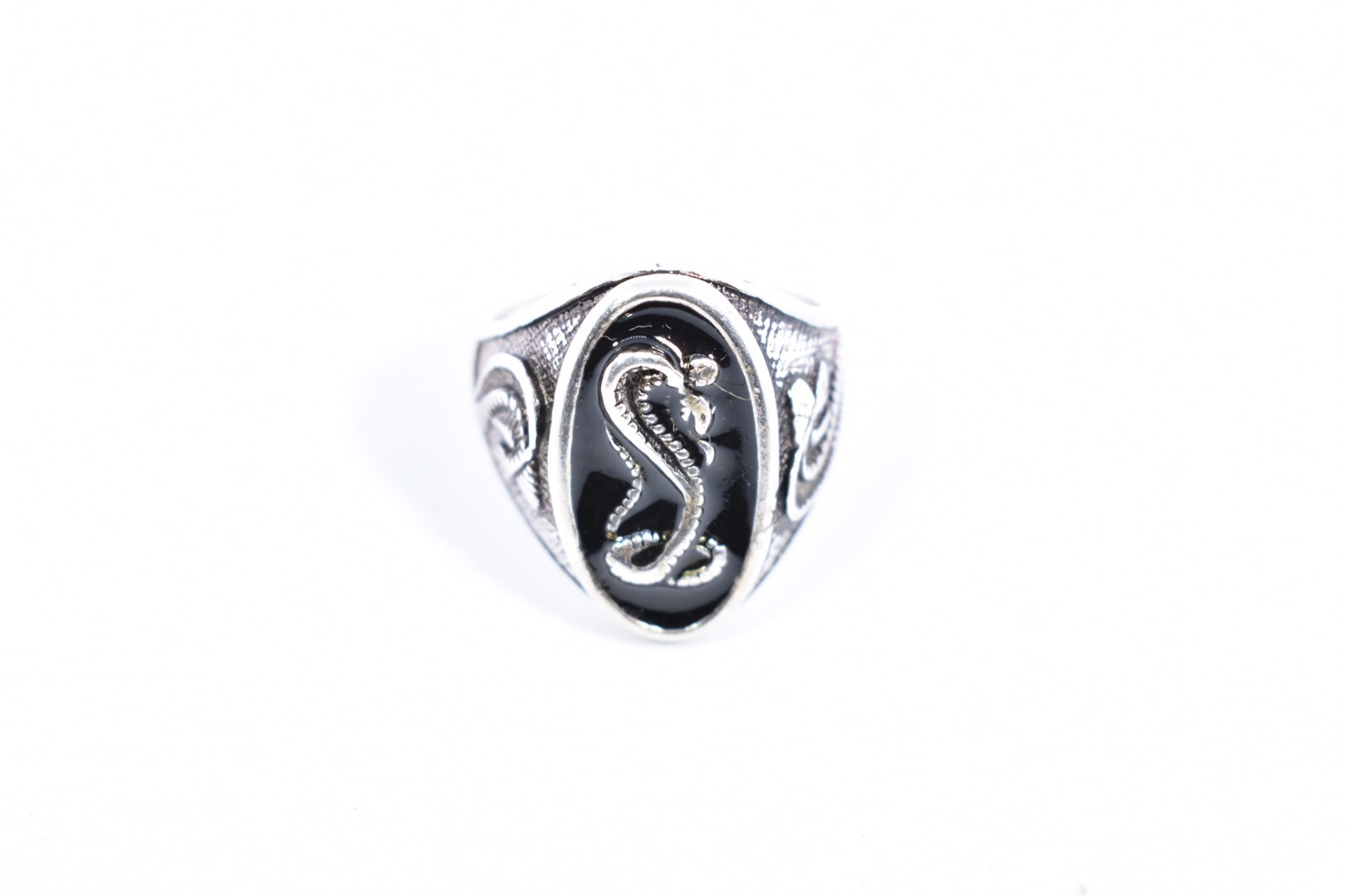 1980's Vintage Size 13.5 Cobra Snake Crest Silver Whi… - Gem