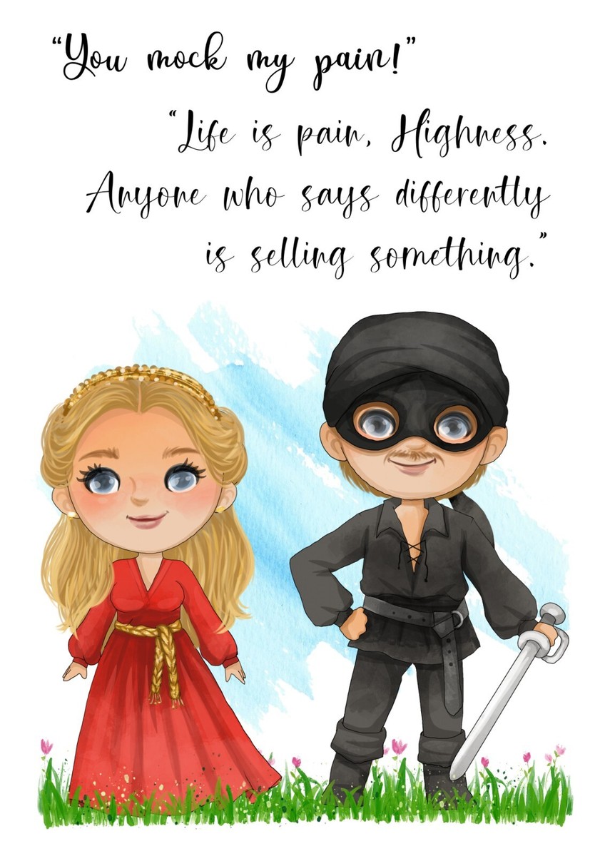 Princess Bride Print Life Is Pain Movie Quote Movie Poster