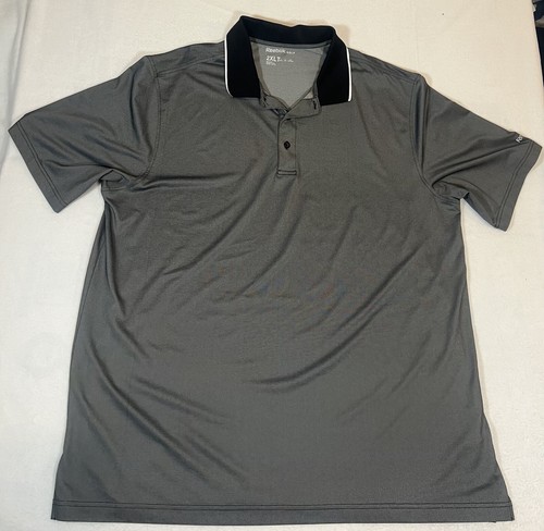 Reebok Golf Mens Size 2XLT Gray Short Sleeve Activewear Golf Polo Shirt ...