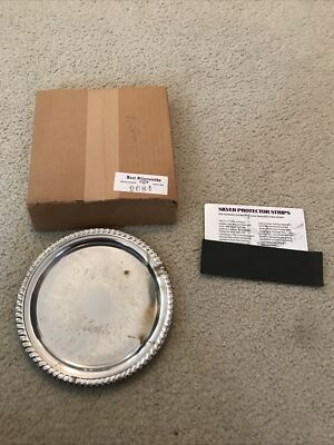 Kent Silversmiths silver plated 8" tray, NEW old stock | eBay