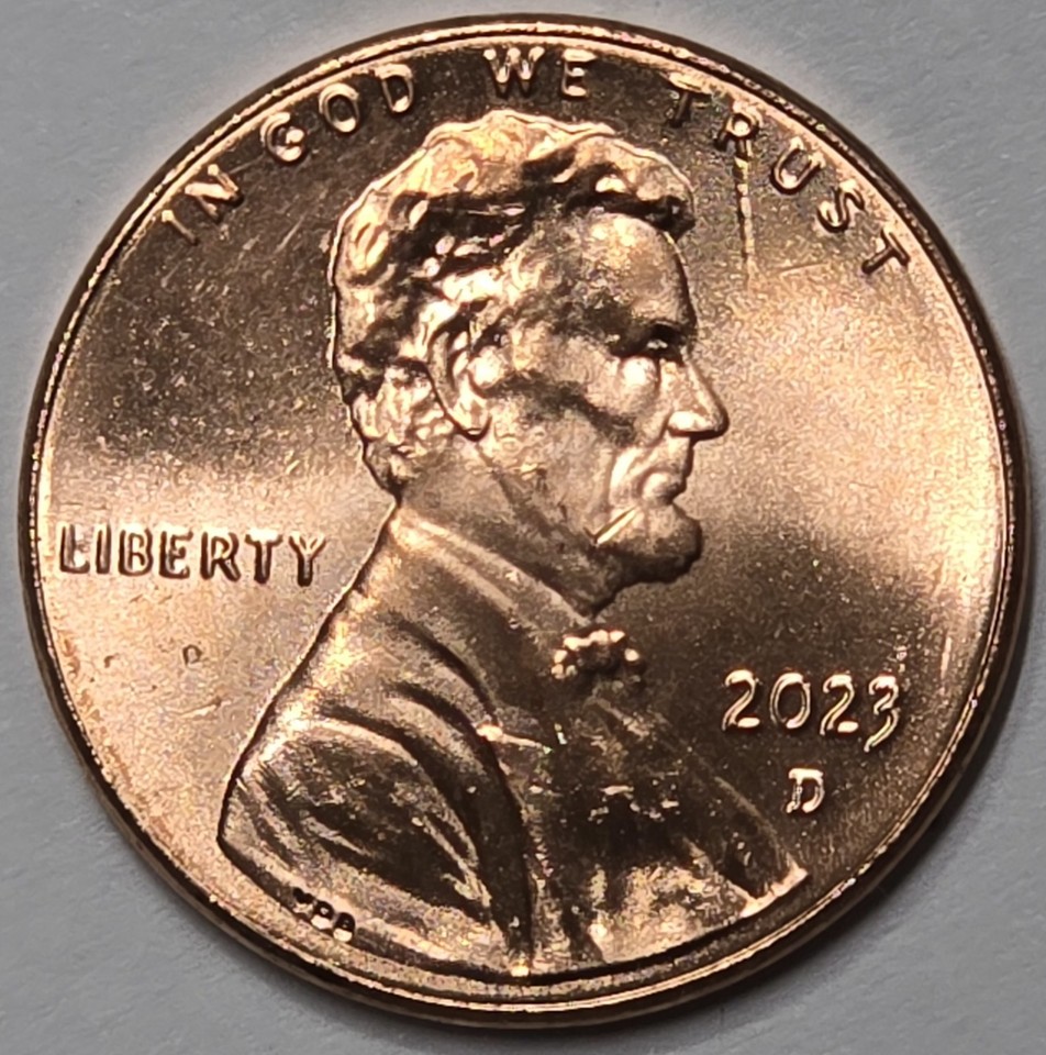 Uncirculated 2023 D Lincoln Cent Die Crack Obverse & Die Blister ...