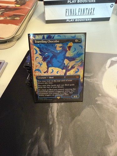 Traveling Chocobo (Borderless) (Neon Ink Blue) Final Fantasy Foil ...