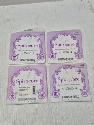 Lot Vintage Spirocore Spiral Cello Strings 3/4 C G 1/2 G C Rope Core ...