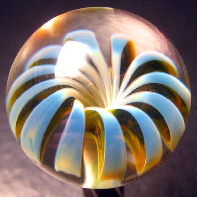 Glass Marble - 1" handmade contemporary art lampwork decor sculpture ...