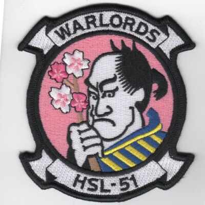 4" USN NAVY HSL-51 WARLORDS SQUADRON PINK SAMURAI EMBROIDERED JACKET ...