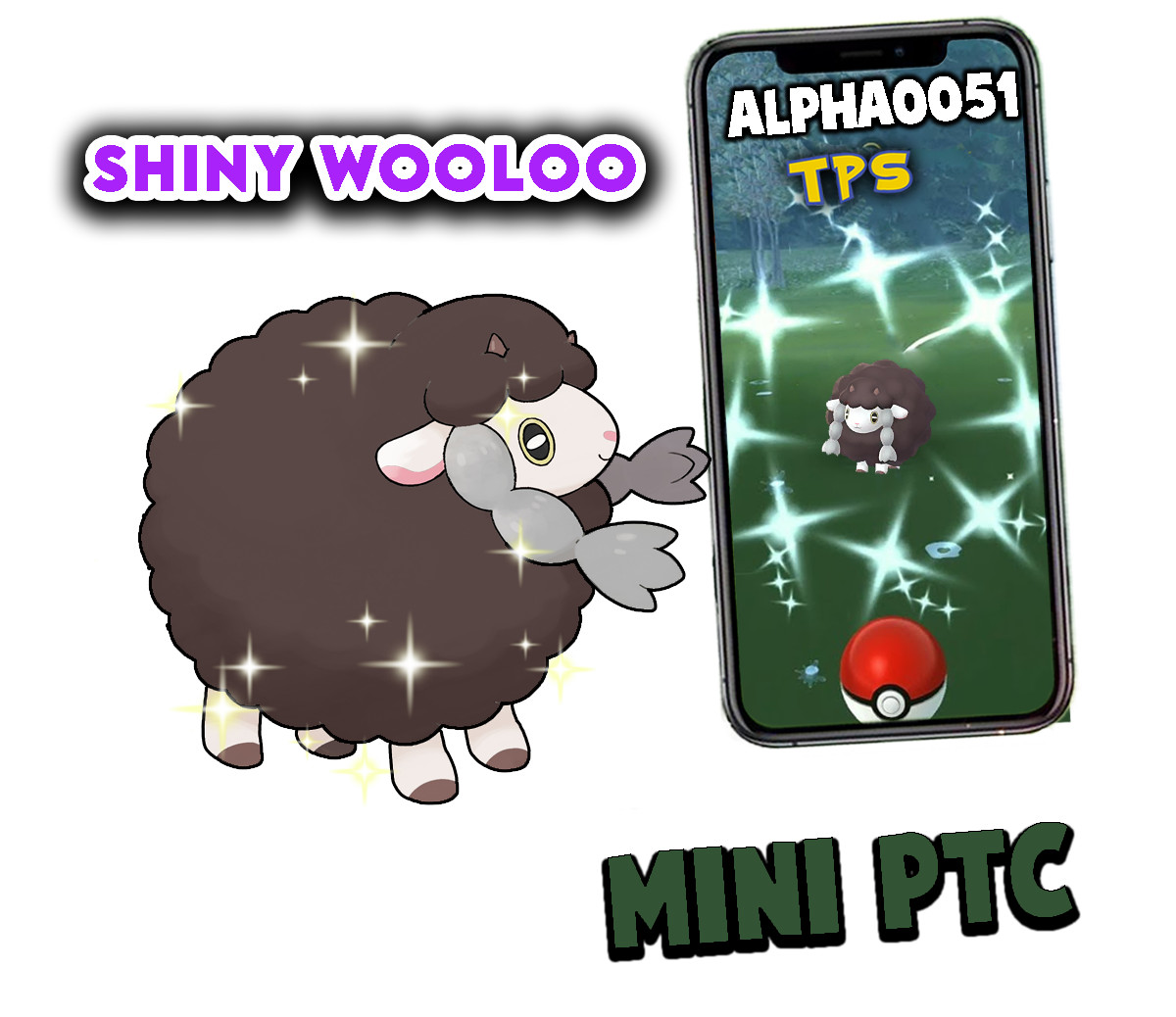 Pokemon Shiny Wooloo Mini P T C 80k