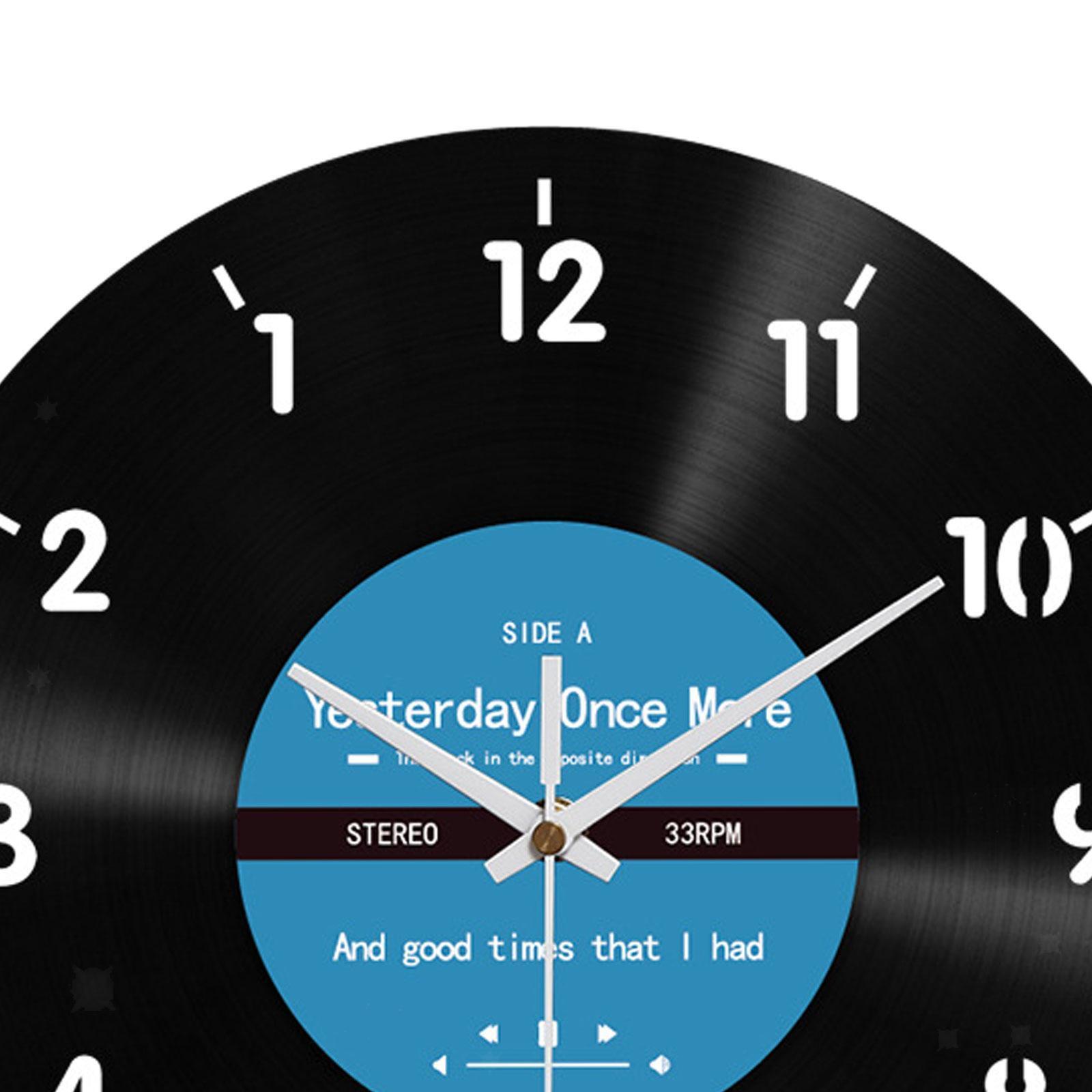 Backwards Clock Creative Decorative Clock for Dining Room Bedroom Kids ...