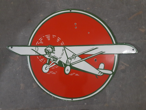 PORCELAIN SINCLAIR AIR CRAFT ENAMEL SIGN 30 INCHES | eBay