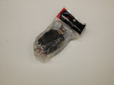 3 PCS COOPER L520R 20A 125V 2P 3W BLACK RECEPTACLE | eBay