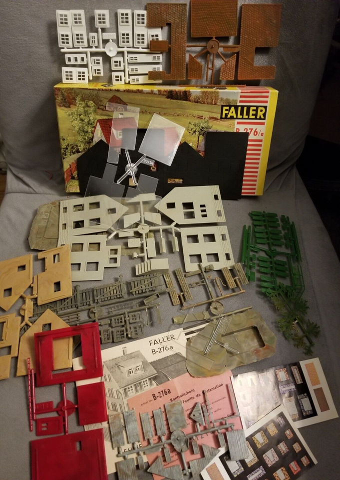 Vintage 1960's Faller HO Scale Building Kit B-276a, farm house, w/box ...