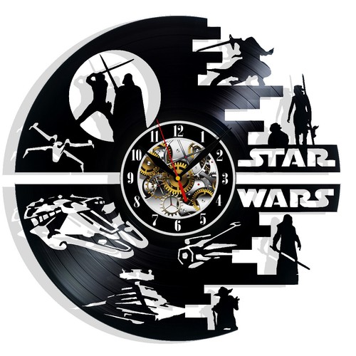 Star Wars Vinyl Wall Clock Records Home Decor Gift Christmas Birthday ...
