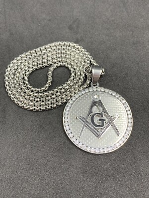 Masonic On The Square Silver G Symbol Pendant Masonic Unisex Neck ...