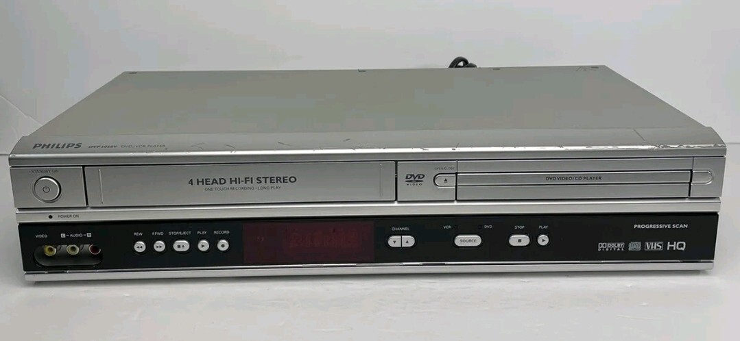 Philips DVD VCR Combo Player DVP3050V 4 Head Hi-Fi Stereo TESTED NO ...