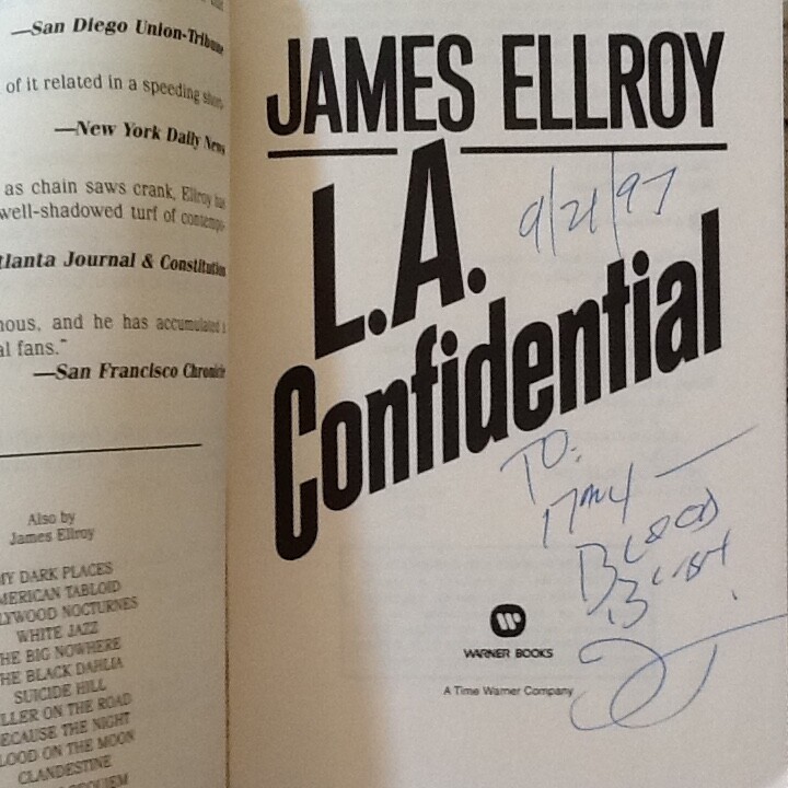 James Ellroy SIGNED Book L.A. Confidential 1st Ed SC 1990 Film Noir ...