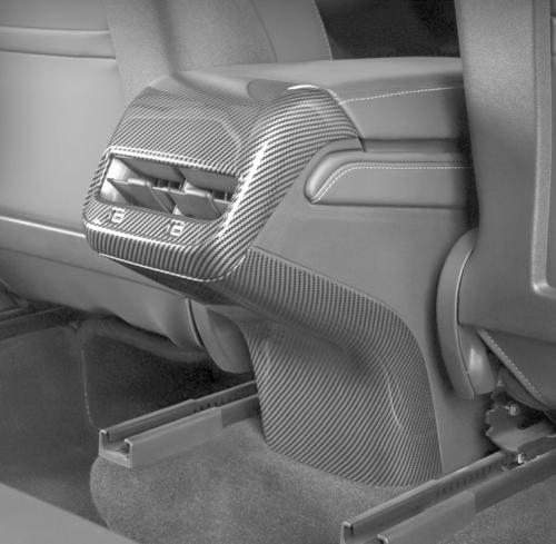 For 2021-2023 Tesla Model 3/Y Carbon Fiber Look Rear Air Outlet Anti ...