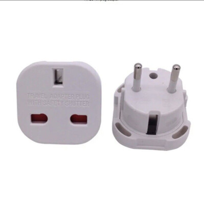 UK Plug 3-Pin To EU 2-Pin European Socket Adapter - pack of 3 | eBay UK