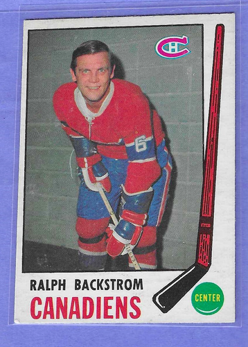 1969-70 Ralph Backstrom Set Break O-Pee-Chee Montreal Canadiens # 166 ...