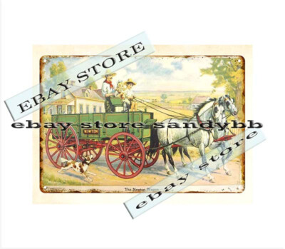 Newton Wagon horse farm cottage metal tin sign garden outdoor metal ...