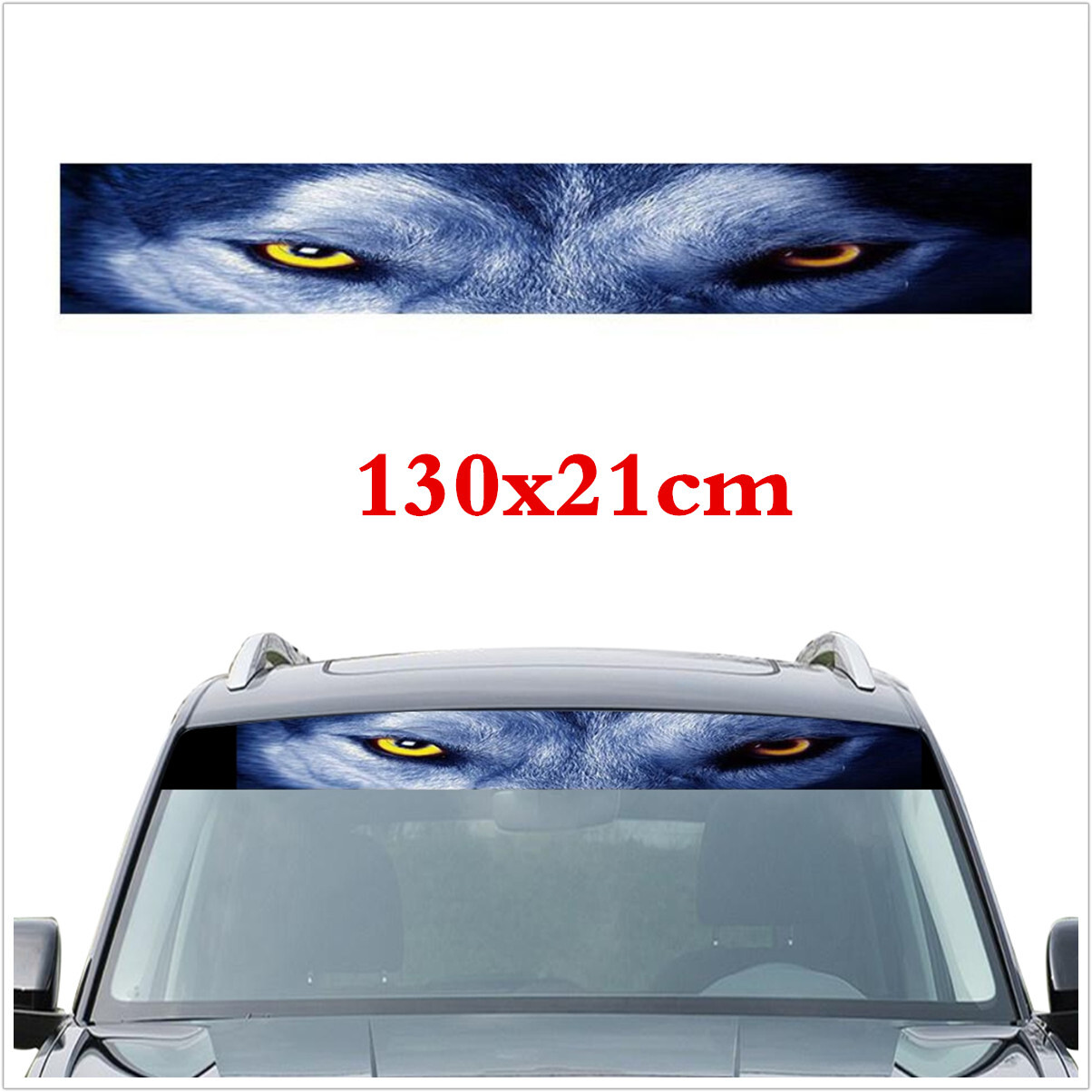 3D Sticker Wolf Eye Styling Sunshade Decals Front Windshield Window For ...