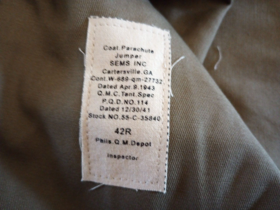 US MILITARY M42 PARATROOPER AIRBORNE JACKET NEW WWII REPRODUCTION | eBay