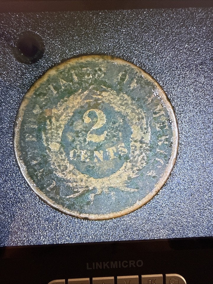 1865 Philadelphia Mint Copper Two Cent Coin C6 | eBay