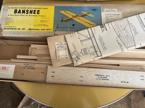 SIG BANSHEE Control Line Balsa Model Kit Unbuilt | eBay