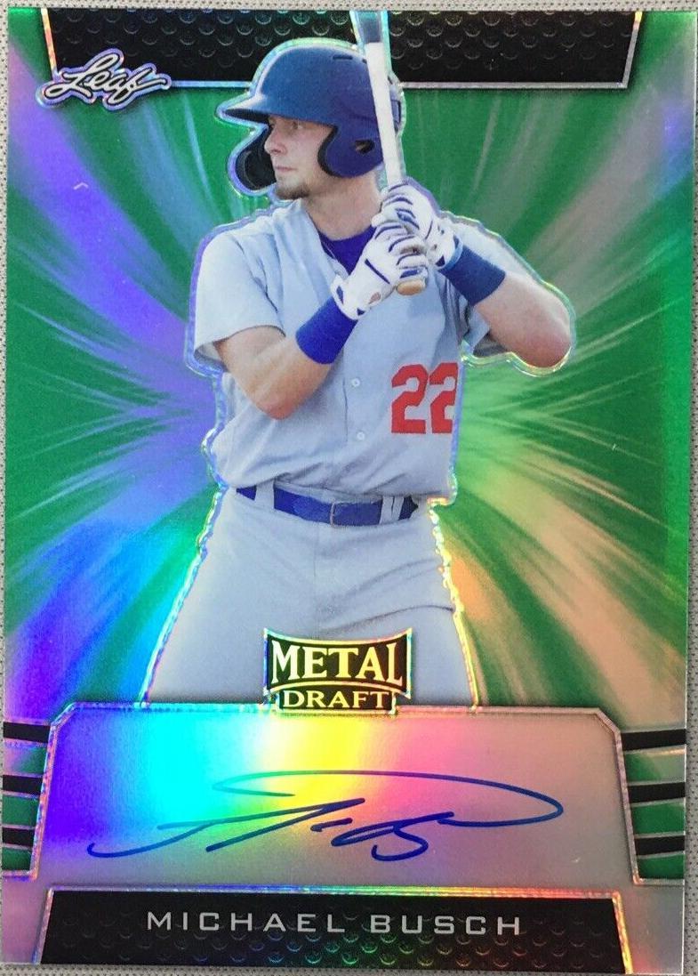 2019 Leaf Metal Draft - Michael Busch #BA-MB1 Green /10 (AU, RC) for ...