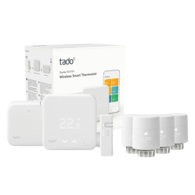 tado° V3P-SK-ST01EK01IB01-TC-UK Smart Thermostat Starter Kit for sale ...