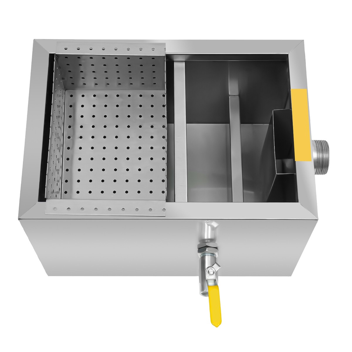 18-20L Commercial Grease Trap Stainless Steel Grease Interceptor Top ...