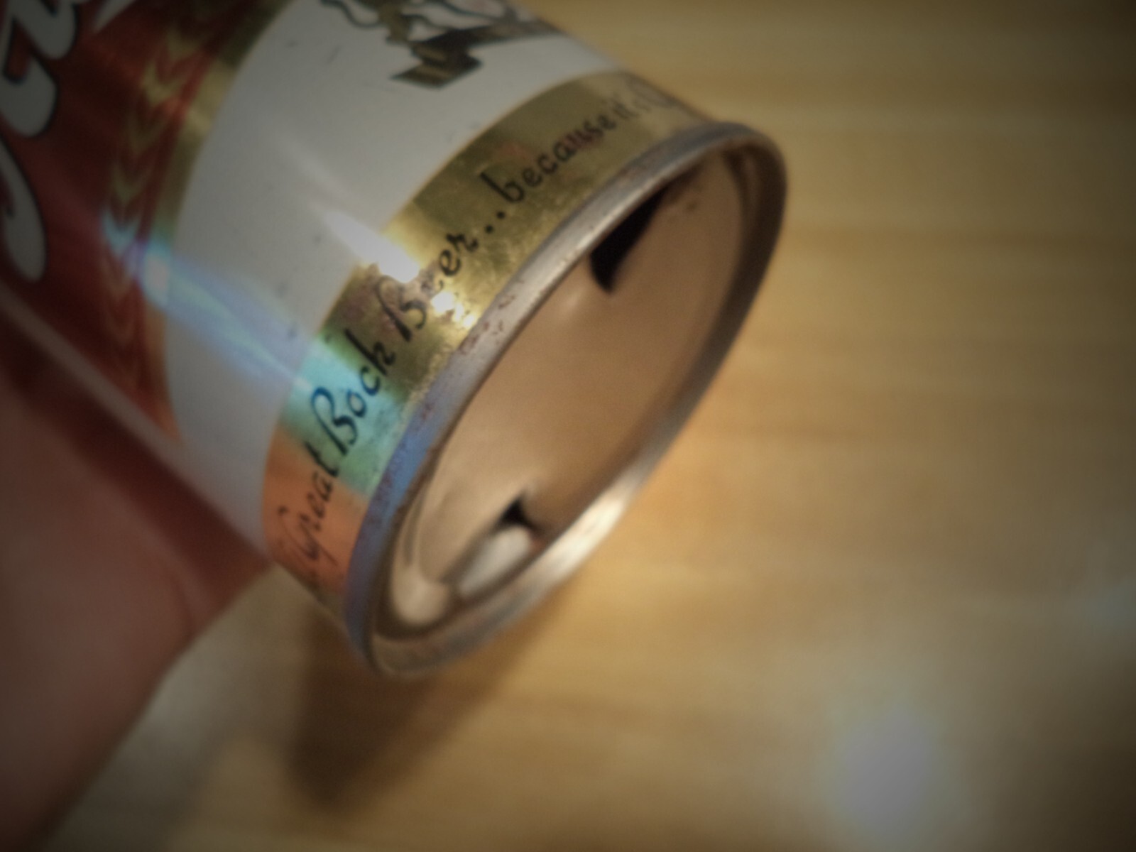 HUBER BOCK BEER 12 OZ STRAIGHT EDGE STEEL CAN JOS. HUBER BREWING CO ...