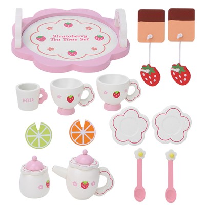 (Pink Tea Set) Teaware Toy Tasteless Non Toxic Educational Toy Role ...