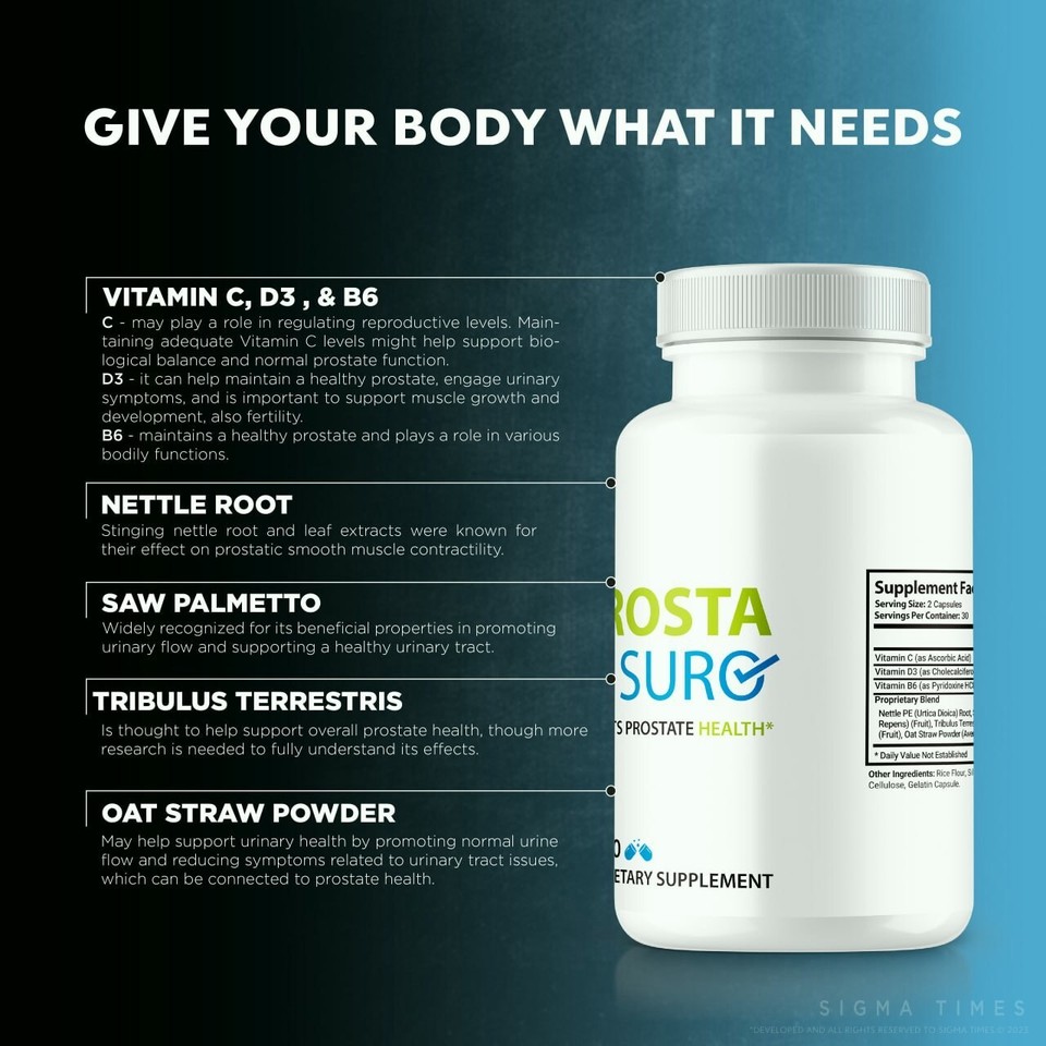 (2 Pack) ProstaSure Prostate Health Pills for Men, Supports Healthy ...