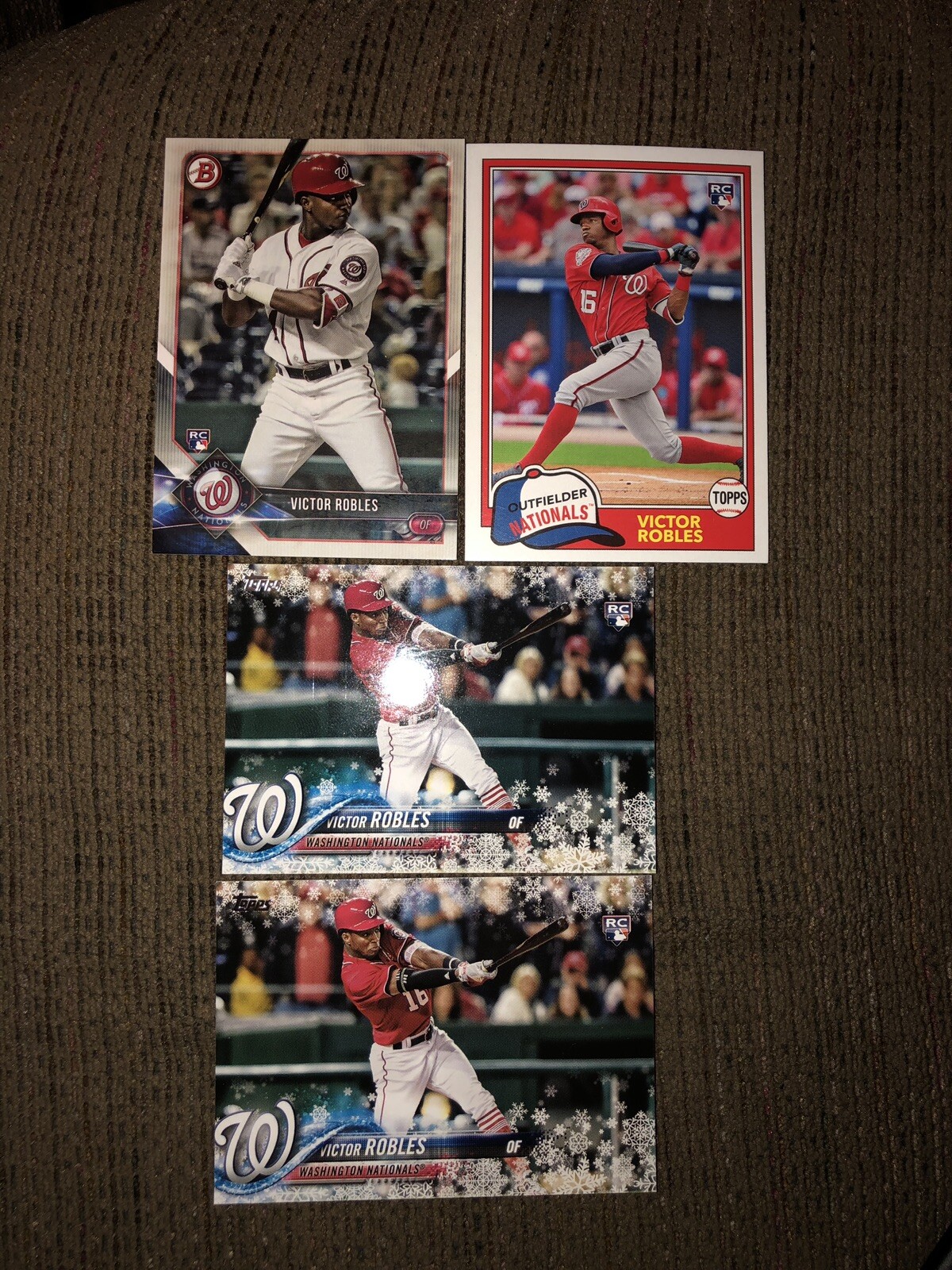 2018 Topps Victor Robles Nationals Rookie RC Heritage Bowman Baseball ...