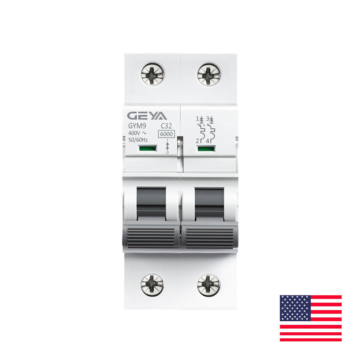 GEYA AC Mini Circuit Breaker 2Pole 6/10/16/25/32/40/50/63/80/100/125Amp ...