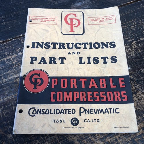 Consolidated Pneumatic (CP) Instructions Parts Lists Compressors ...