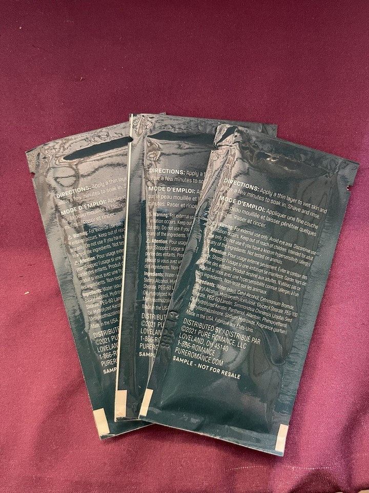 Pure Romance Men’s Titan 3 Samples/Travel Size Of Coochy Shave Cream | eBay