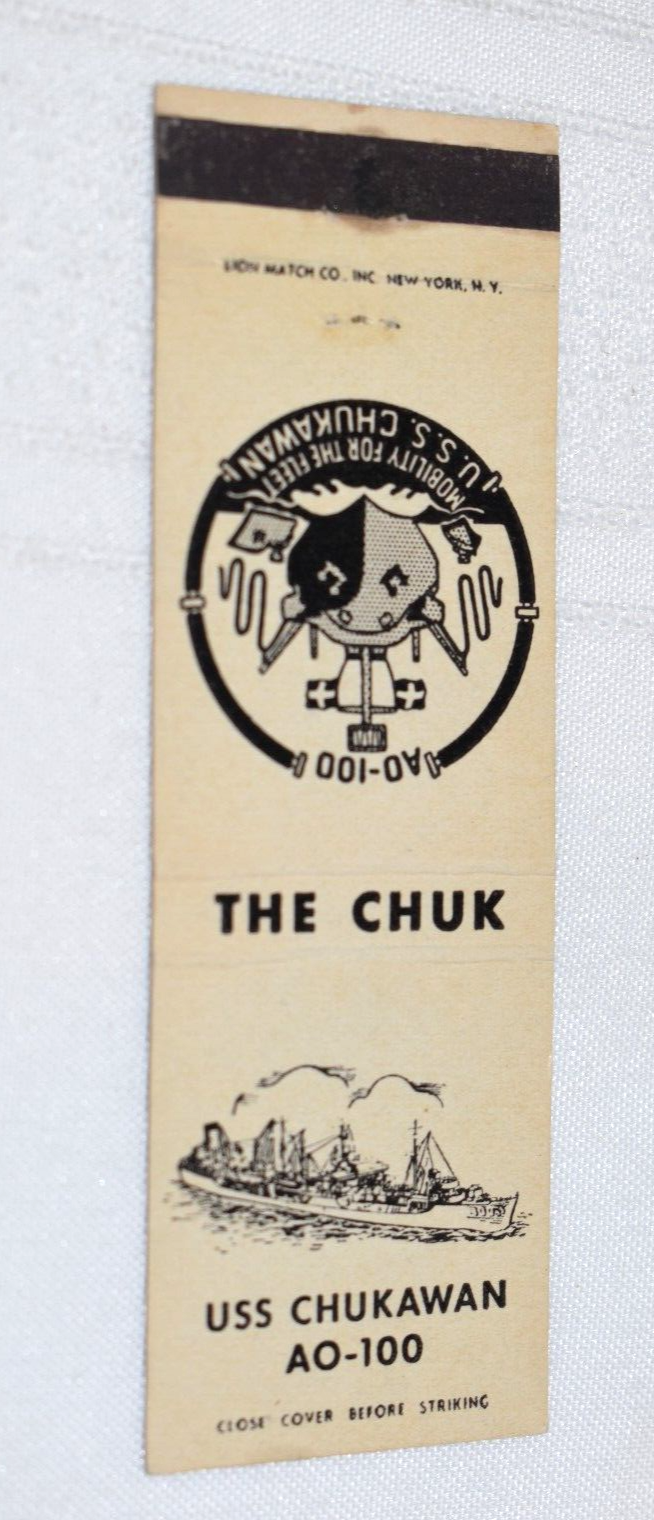 USS Chukawan AO-100 Ship 20 Strike Matchbook Cover | eBay