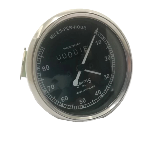 Smith 10 - 80 Mph Speedo black face metal body For Classic Bikes | eBay UK
