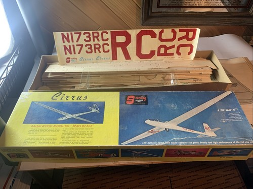 Sterling "CIRRUS" Scale Balsa Model Glider 6 Way Kit Span 87 5/16" - | eBay