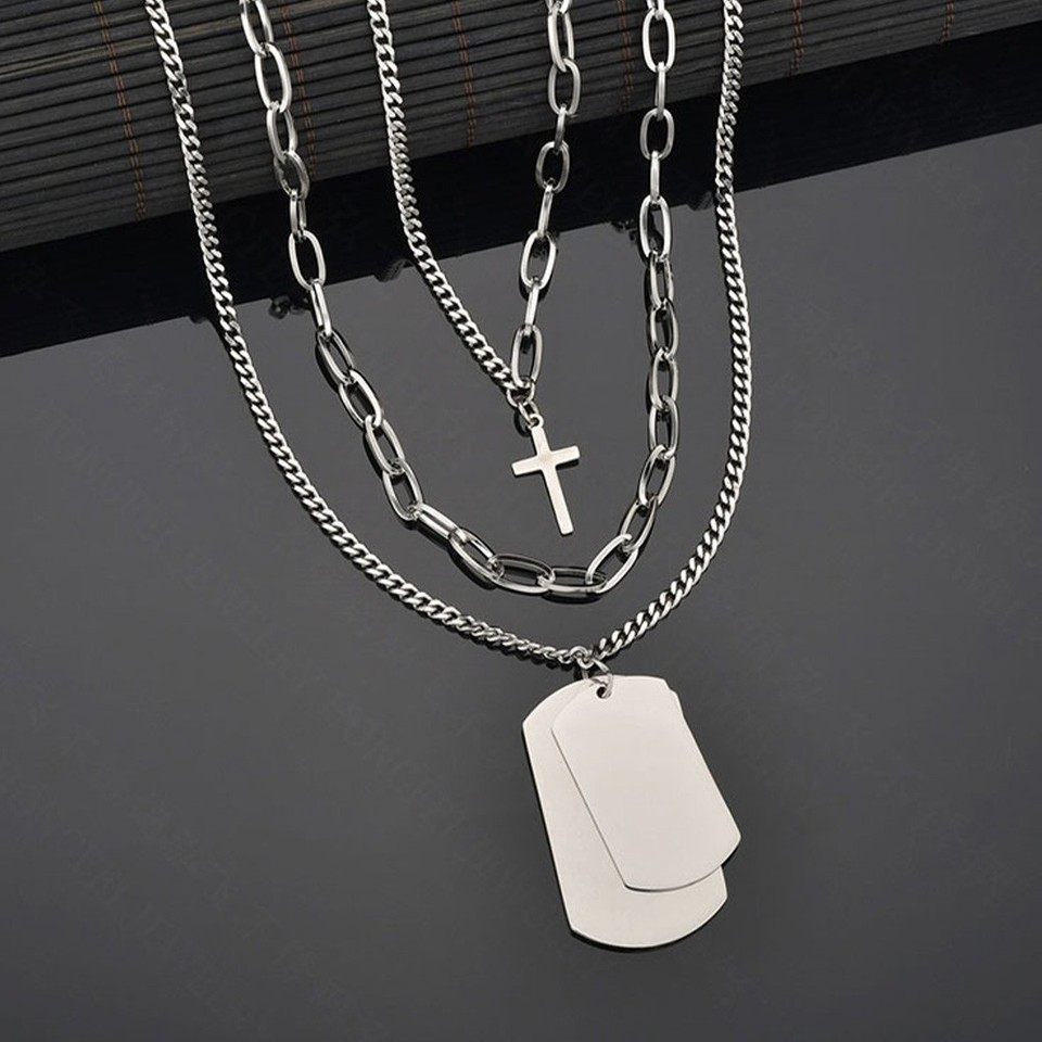 2Pcs Lock Shape Necklace Pendant Creative Necklace Cross Clavicle ...