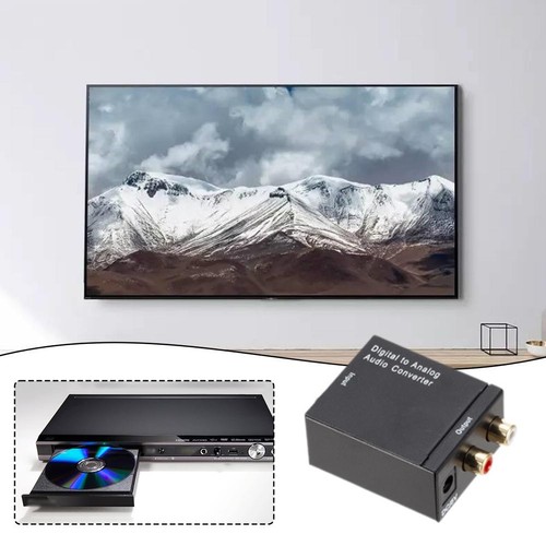 Digital Optical Coaxial to Analog RCA L/R Audio Converter Adapter Fiber ...