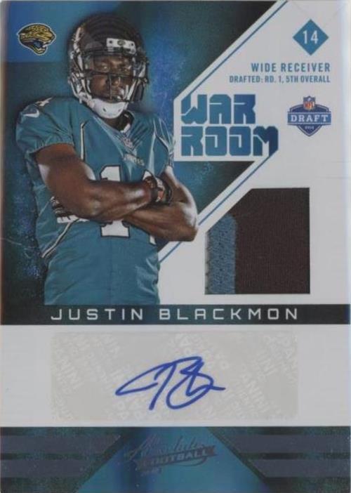 2012 Panini Absolute - War Room Materials Justin Blackmon #18 Prime ...