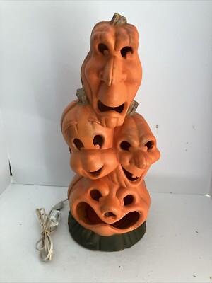 1995 Trendmasters Casper (Fatso-Stinky-Stretch) Stacked Pumpkin Tower ...