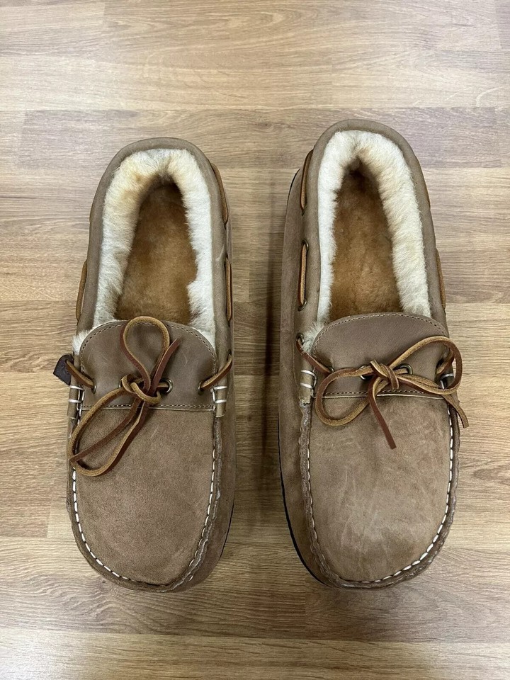 Filson x Quoddy Moccasin Slippers 20282628 MADE IN USA Chestnut Whiskey ...