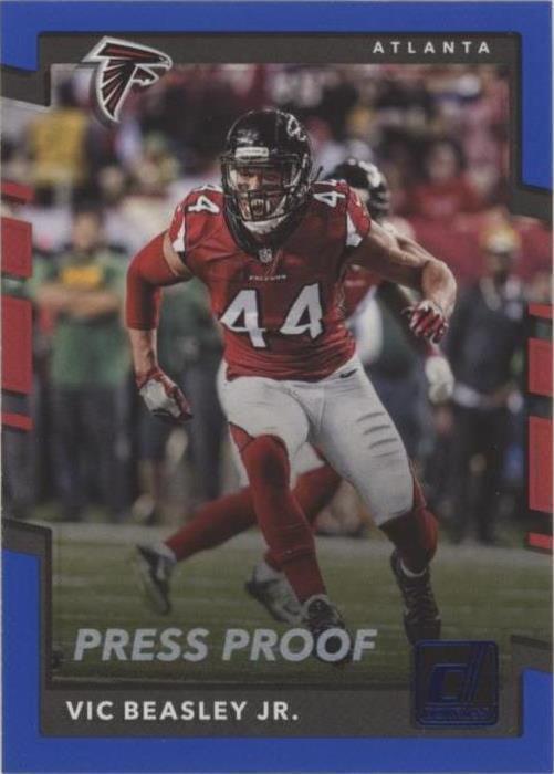 2017 Panini Donruss - Vic Beasley #107 Press Proof Blue for sale online ...